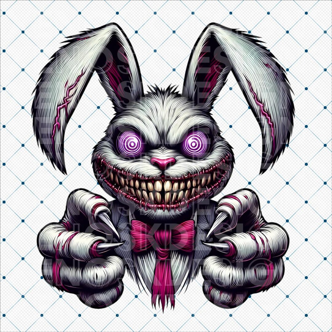 Creepy Rabbit PNG Clipart, Spooky Rabbit Graphic, Halloween Digital ...
