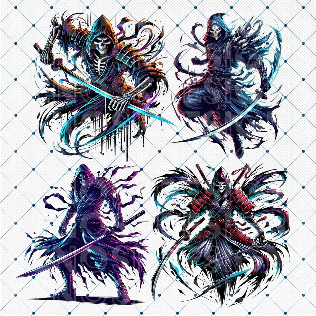 Samurai Grim Reaper PNG: Japanese Tattoo Art (digital Download) - Etsy