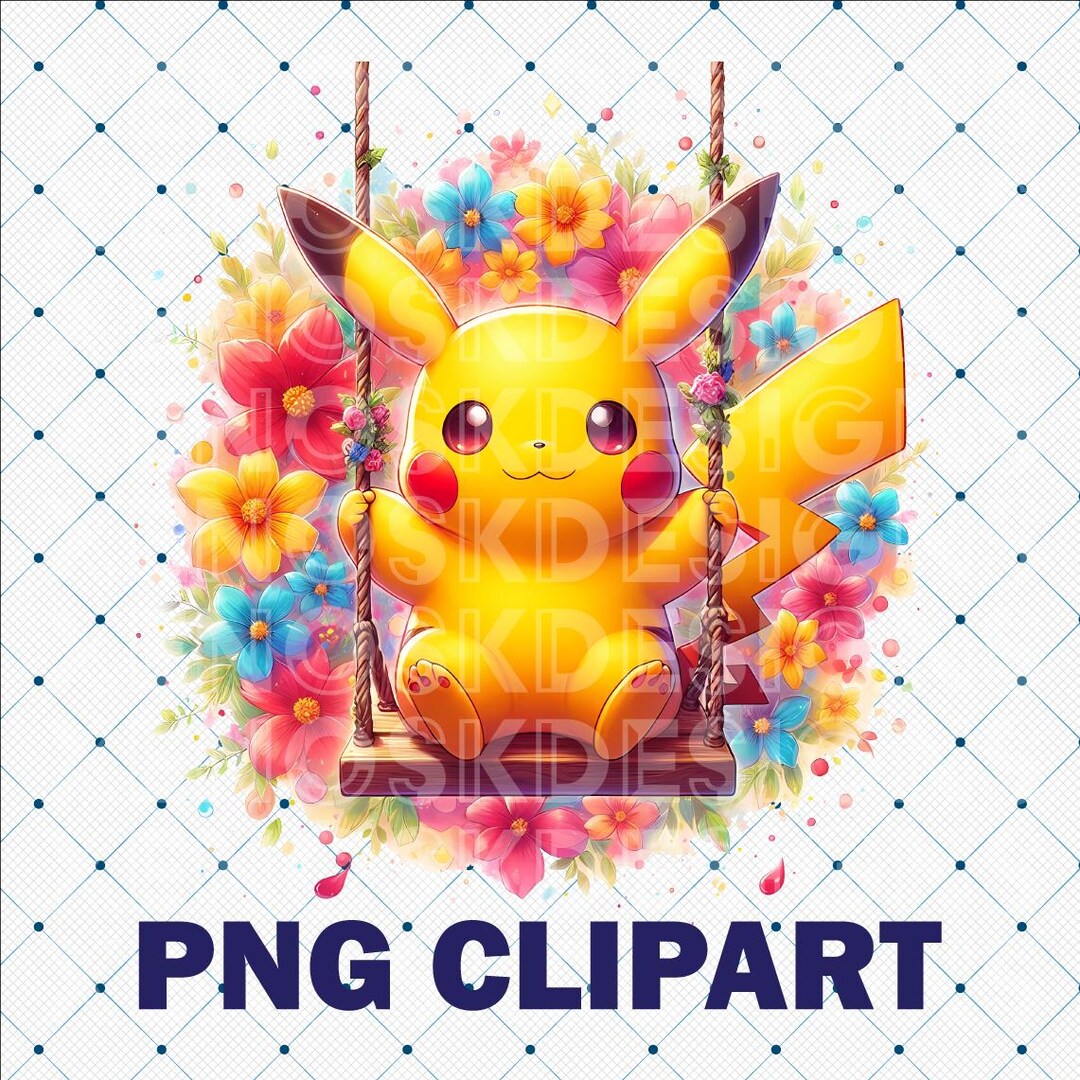Pikachu on Swing PNG, Pikachu Png, Pikachu Clipart, Pikachur Digital ...