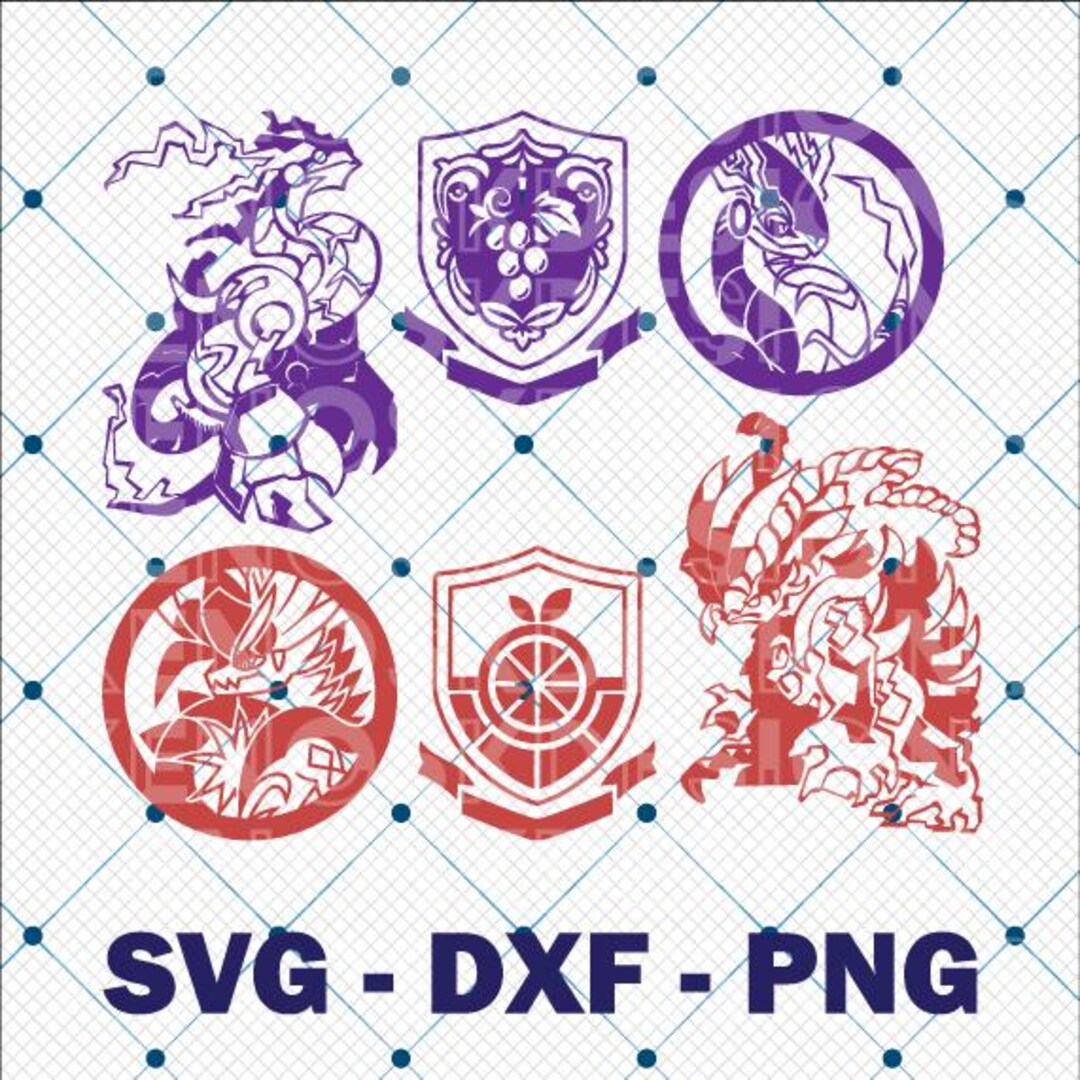 Pokemon Scarlet Violet Svg, Pokemon Outline Svg, Scarlet Violet Svg ...