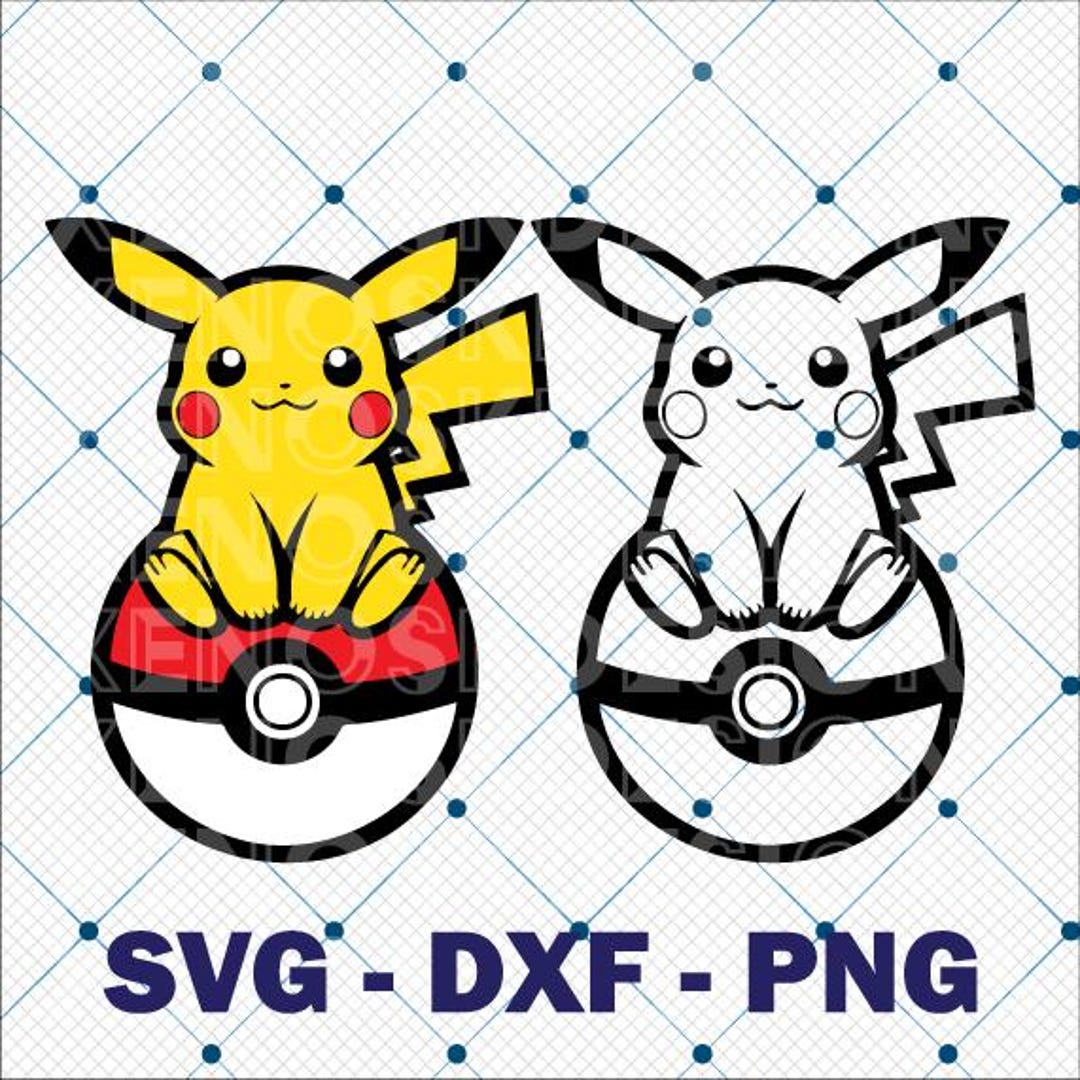 Buy Pokemon Pikachu Layered and Outline Svg, Pokemon Outline Svg ...