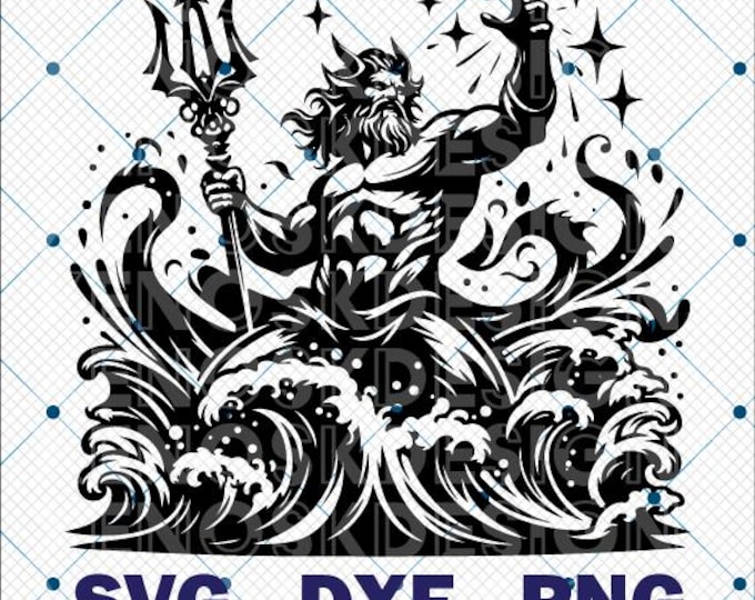 Greek Mythology Vector Art, Zeus, Poseidon, Laser Cut Files (svg, Eps ...