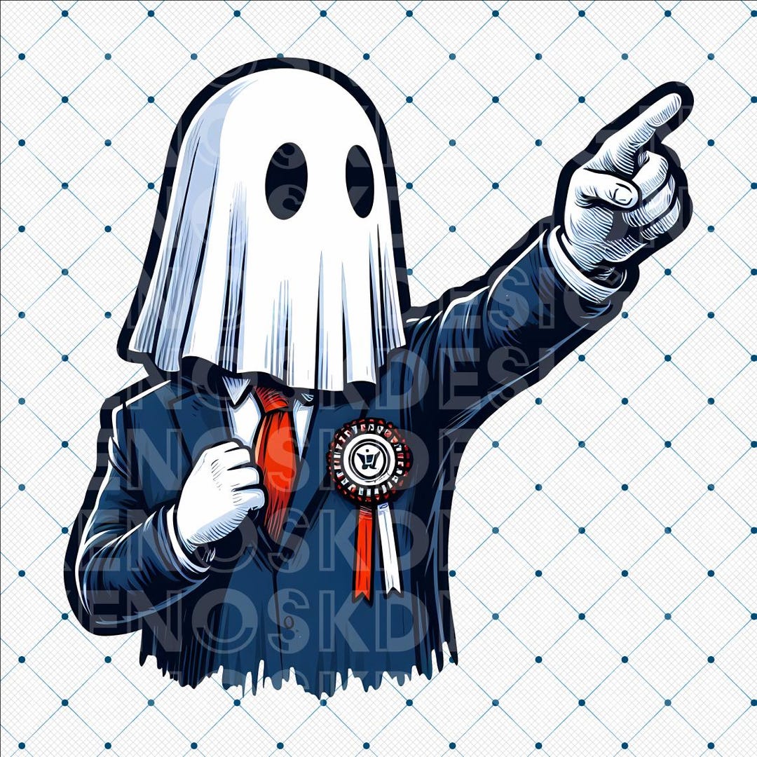 Spooky Ghost President Clipart: Halloween PNG Digital Download - Etsy