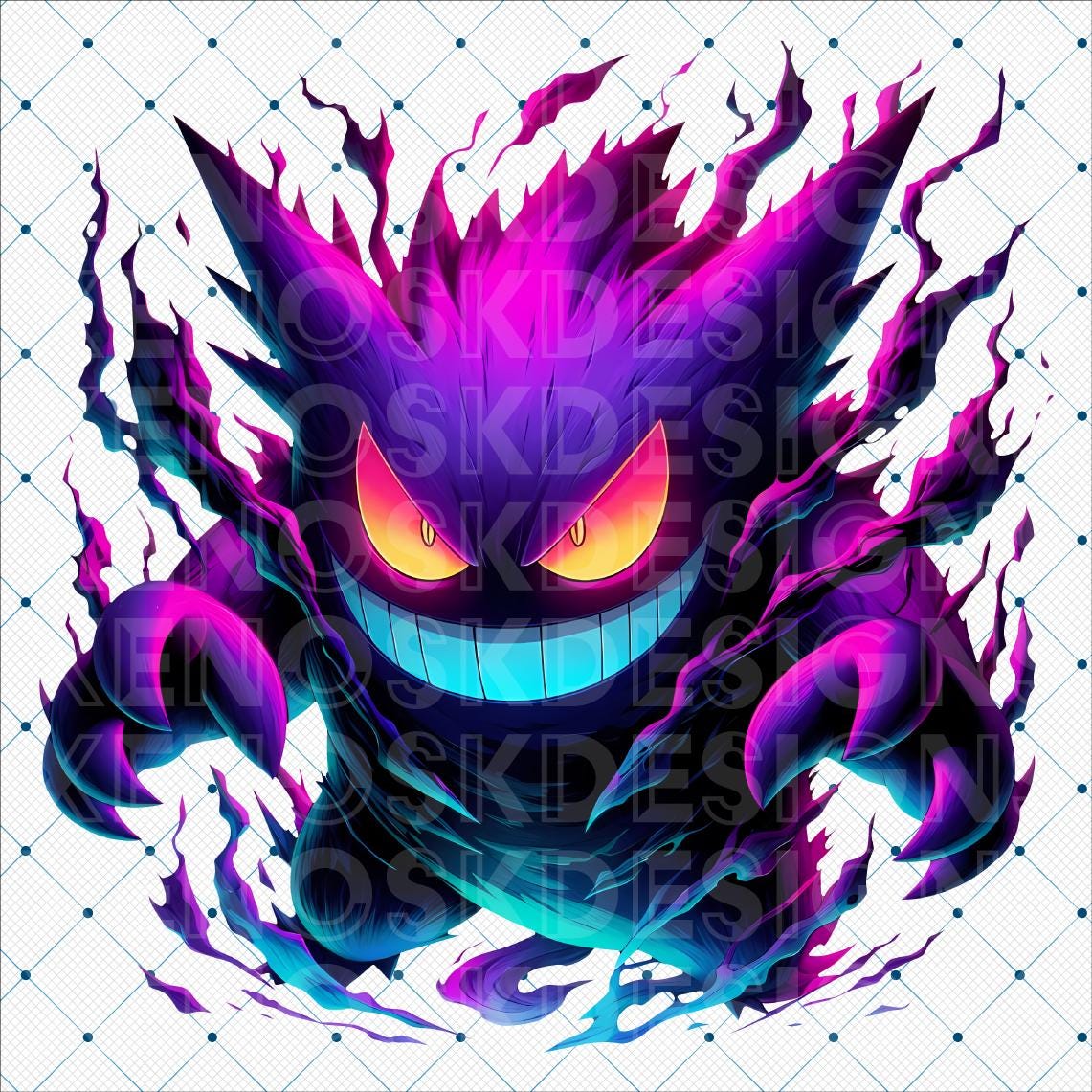 Gengar PNG, gengar png, gengar clipart, descarga digital gengar, archivo de sublimación gengar ...