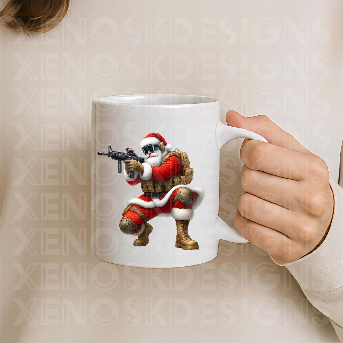 Tactical Military Santa Claus PNG: Soldier Christmas Graphic (digital ...