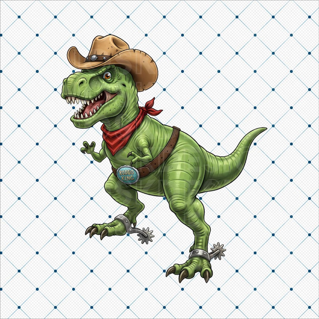 Rodeo King T-rex PNG - Cowboy Dinosaur Clipart - Western Dino ...