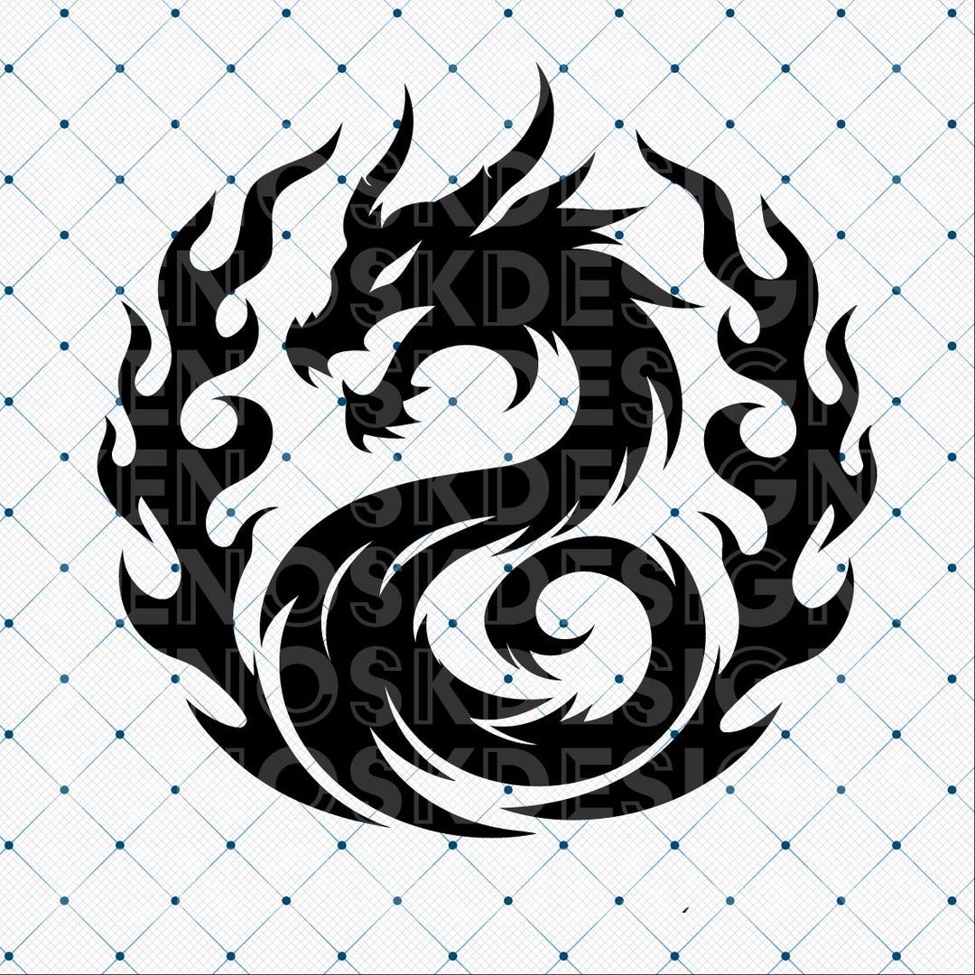Dragon SVG Cut File, Cricut Silhouette Design (digital Download) - Etsy