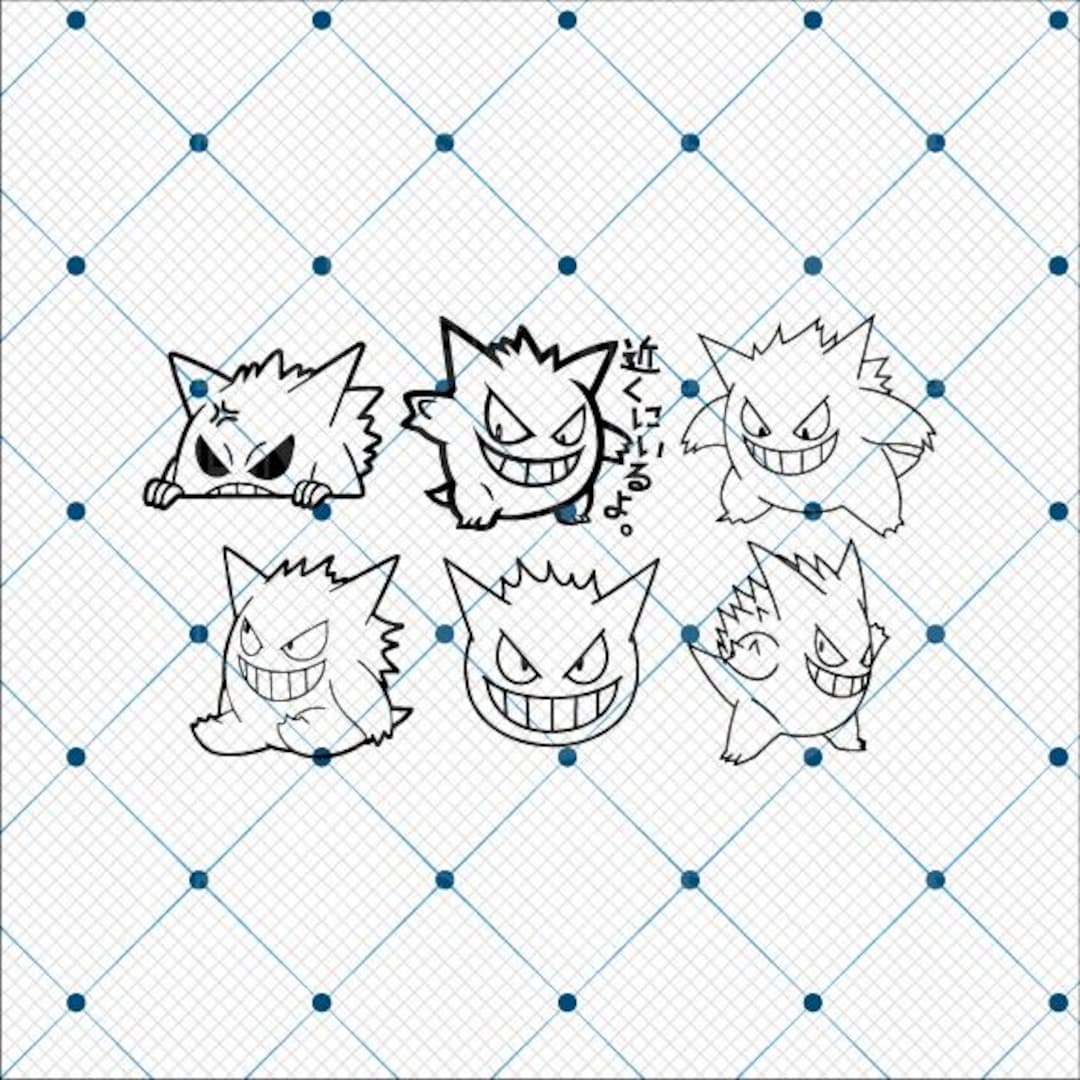 Gengar svg, Gengar dxf, Gengar eps, Gengar png, Pokémon svg, Pokémon ...