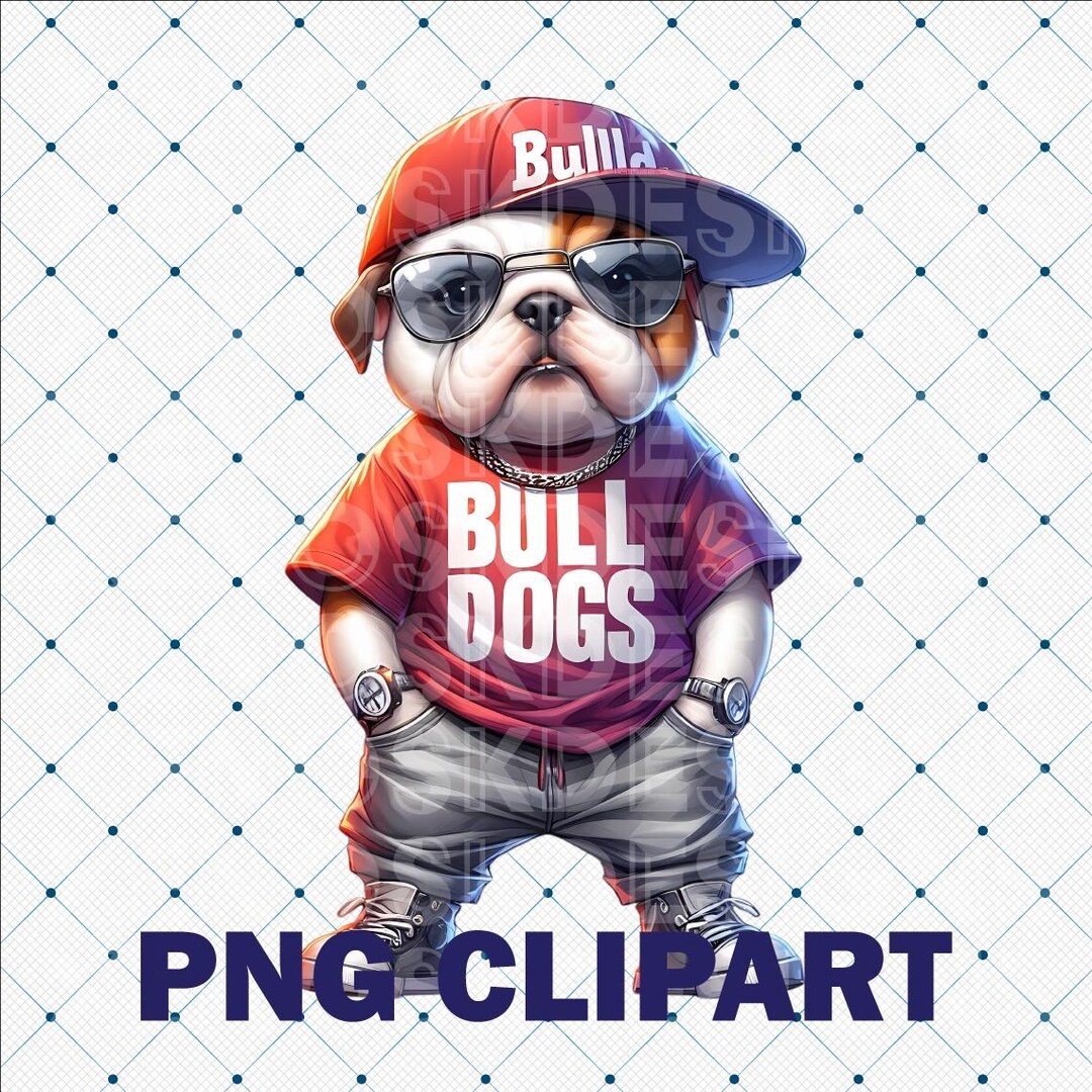 Hip Hop Bulldogs Mascot PNG Clipart: Sports Team Design (digital ...