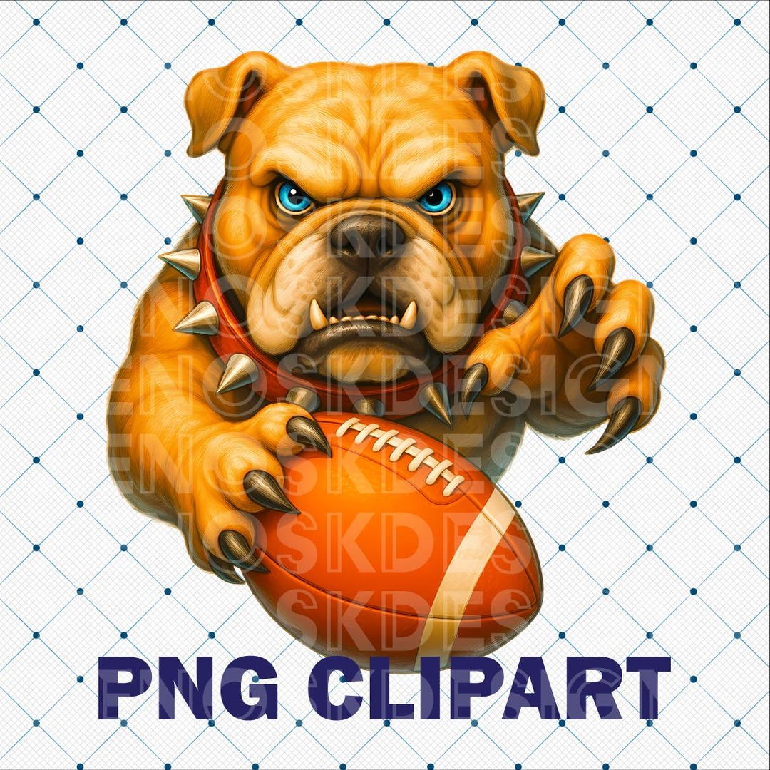 Football Bulldog Mascot PNG: Sports Team Clipart (digital Download) - Etsy