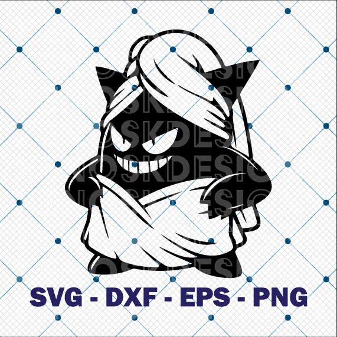 Gengar Finished Bath Svg, Gengar Svg, Gengar Dxf, Gengar Png, Pokemon ...
