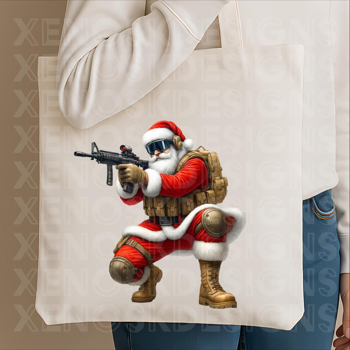 Tactical Military Santa Claus PNG: Soldier Christmas Graphic (digital ...