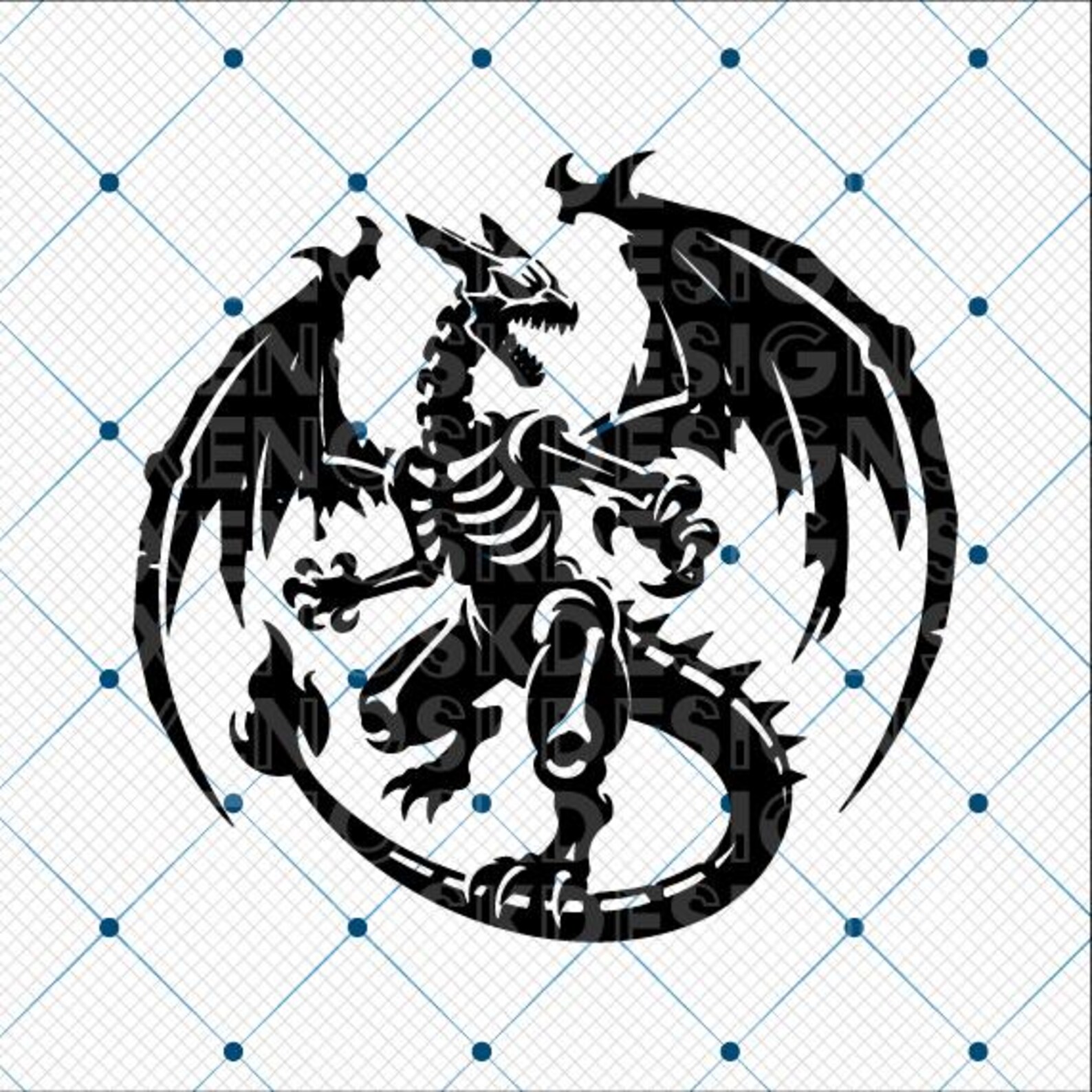 Skeleton Charizard Svg, Charizard Svg, Charizard Dxf, Charizard Eps ...
