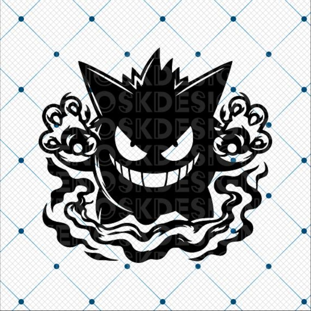 Gengar svg, Gengar dxf, Gengar eps, Gengar png, Pokémon svg, Pokémon ...