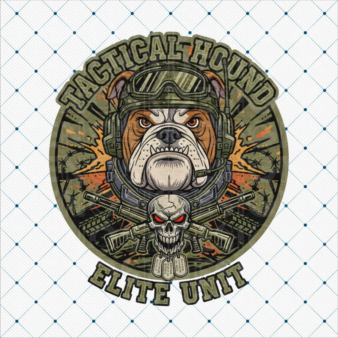 Tactical Bulldog PNG – Military Dog Clipart, Elite Unit Design (digital ...