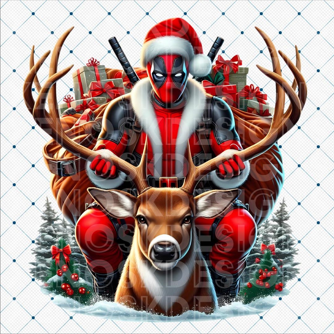 Christmas Superhero PNG Clipart, Xmas Hero Graphics, Holiday Clip Art ...