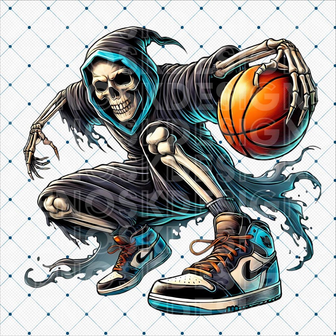 Grim Reaper Basketball Png, Sports Decal Graphic, Basketball Team Logo ...