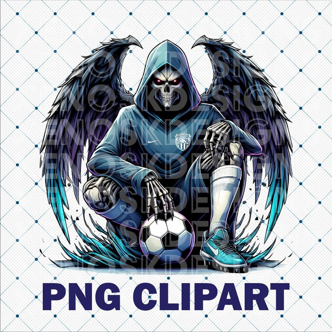Grim Reaper Soccer PNG: Sports Decal Graphic - Etsy