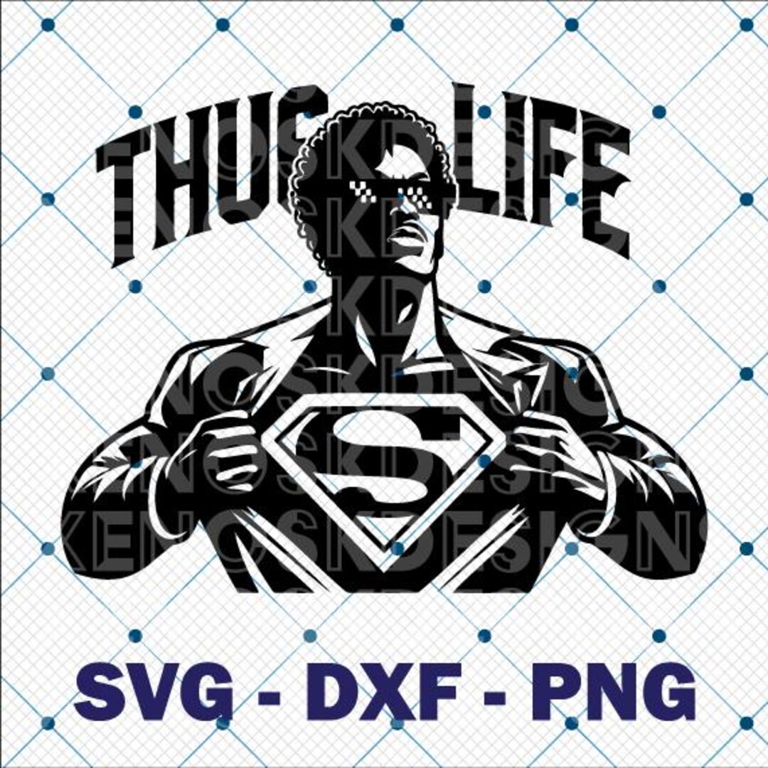 Thug Life SVG, Digital Download, Cut File, Craft Design, Silhouette ...
