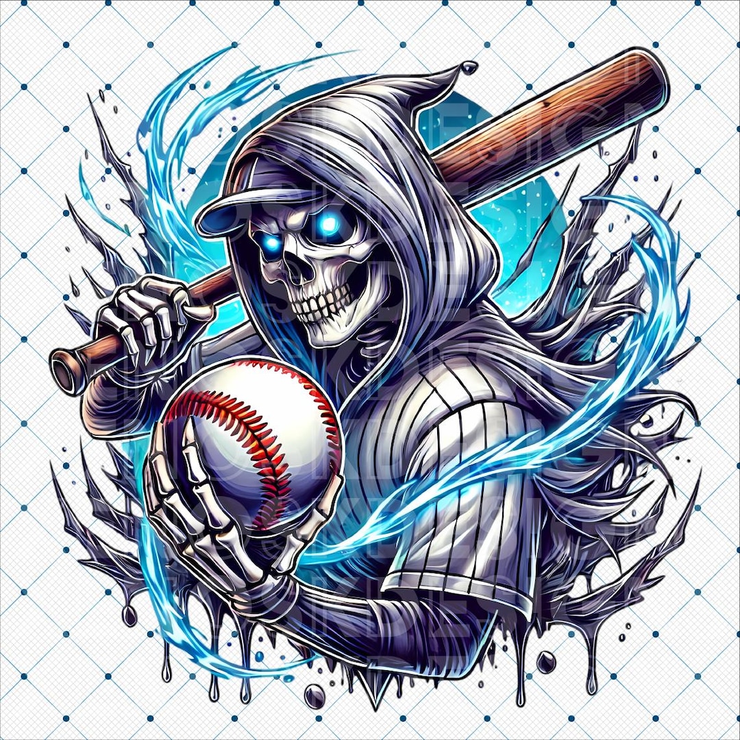 Grim Reaper Baseball PNG: Sports Team Logo Decal (digital Download) - Etsy