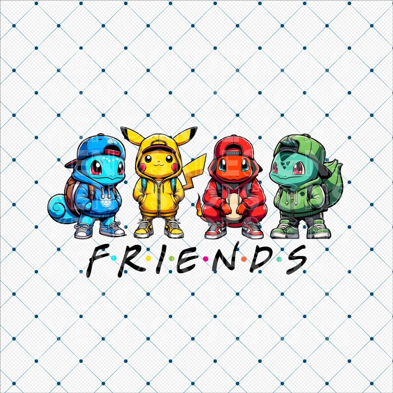 Pokemon Friends PNG, Pokemon Friends Png, Back to School Png, Pikachu ...