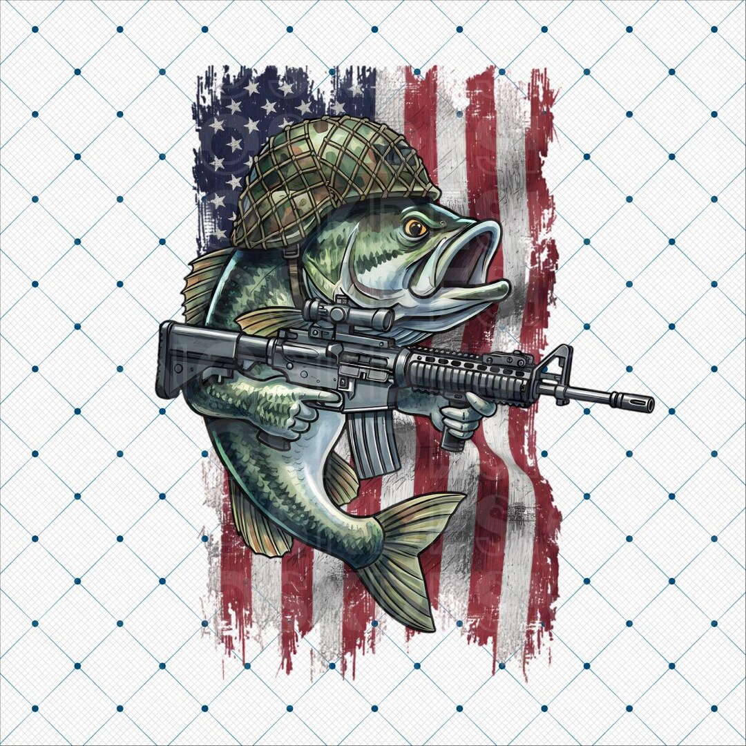 Military Bass Fish PNG | Soldier Fish Clip Art | Tactical Fishing Decal ...