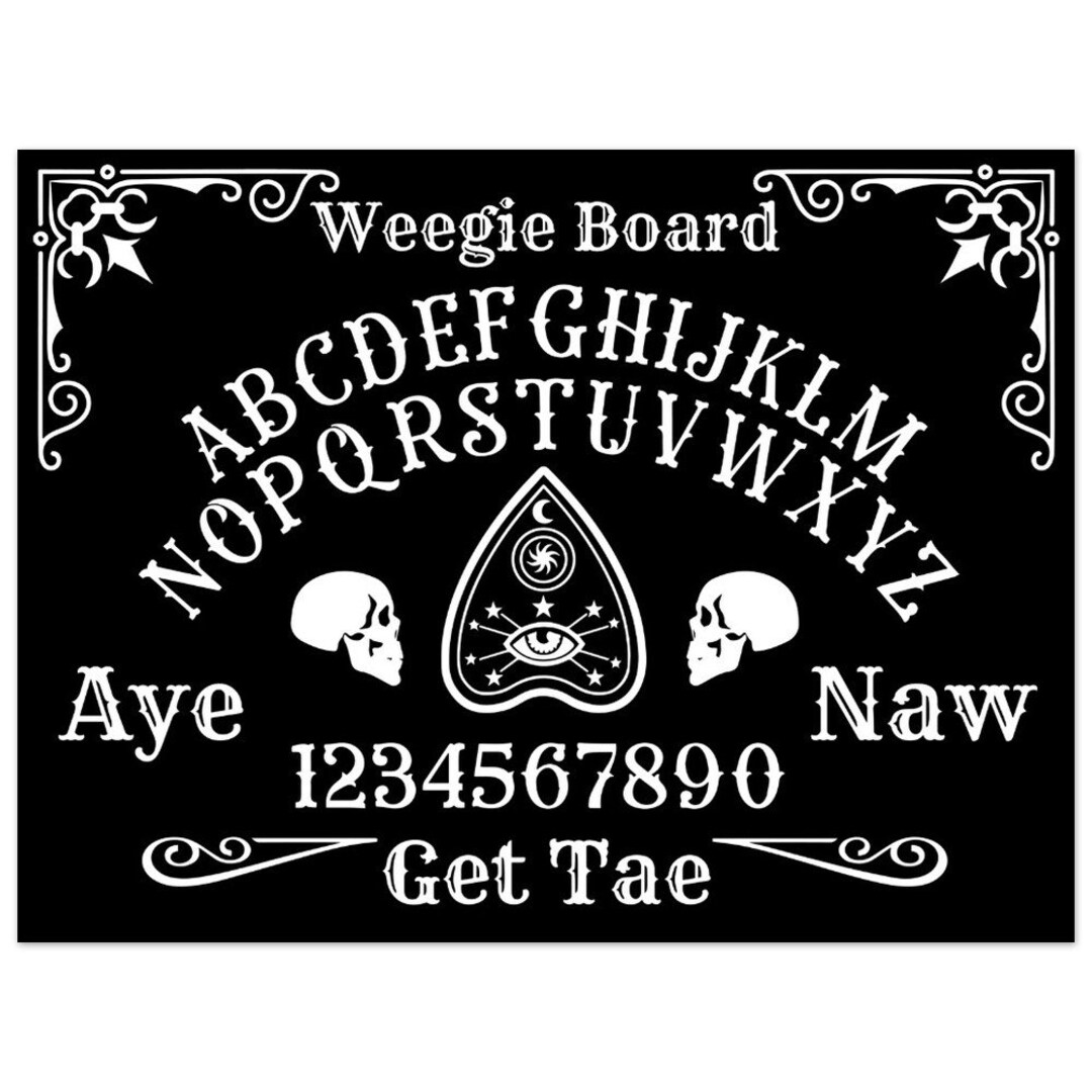 Matte Paper Scottish Ouija Board Poster Weegie Board Funny Glasgow Wall ...