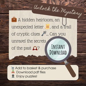 Printable Escape Room Game: the Family Heirloom Puzzle Hunt (PDF) - Etsy