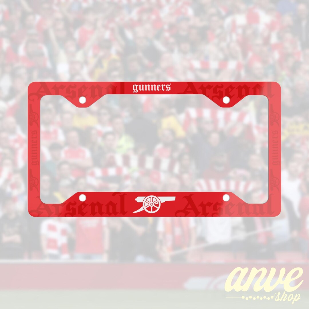 Arsenal License Plate Frame, Sports Fan Gift, Gunners Metal Auto Tag ...