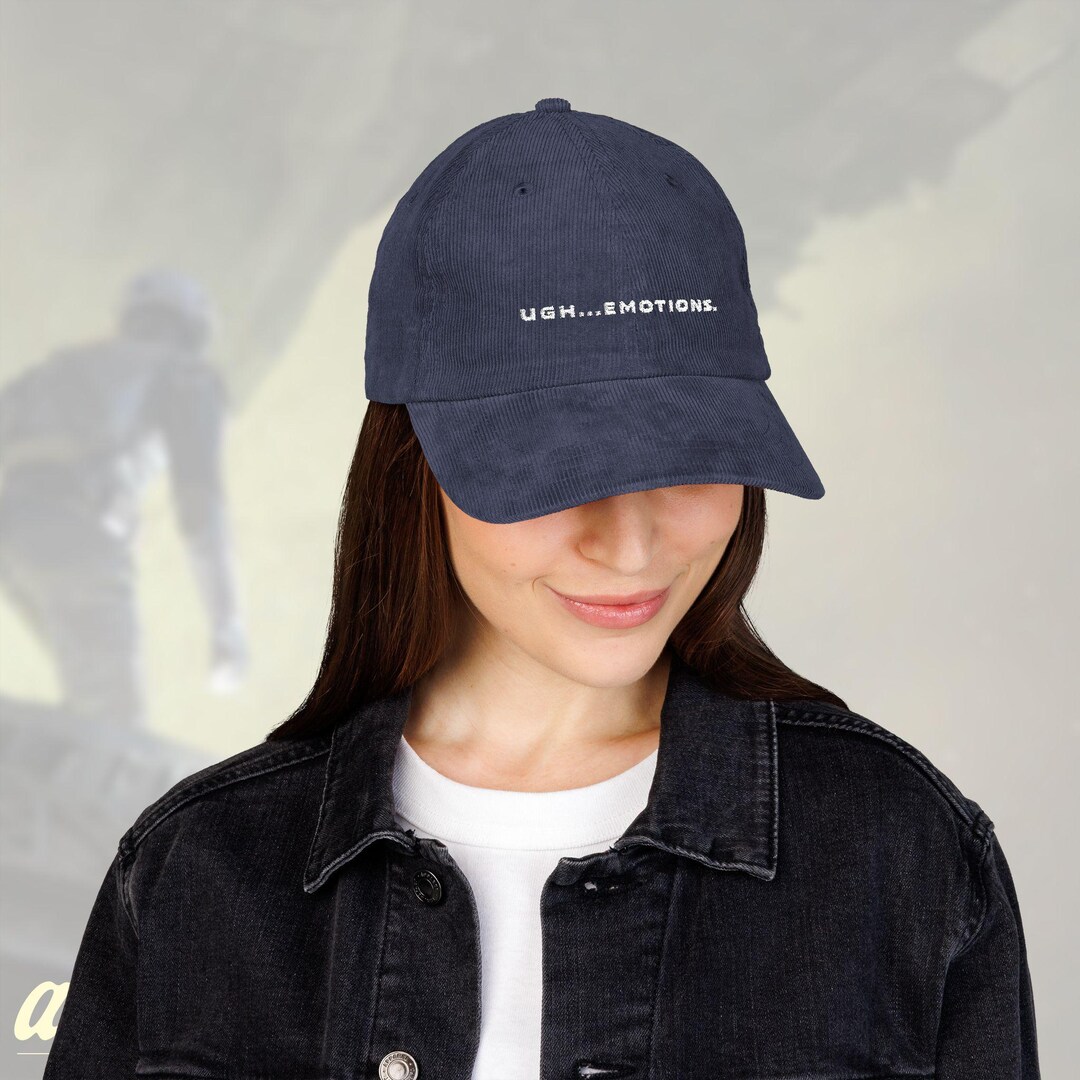 Sec Unit Embroidered Corduroy Cap: Ugh Emotions Dad Hat - Etsy