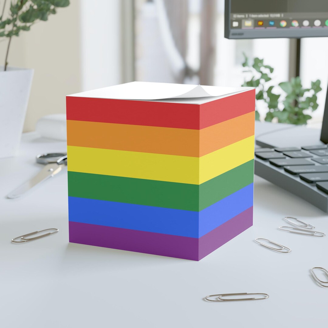 LGBTQ Note Cube | Sticky Notes | Office Stationary | Office Notepad - Etsy