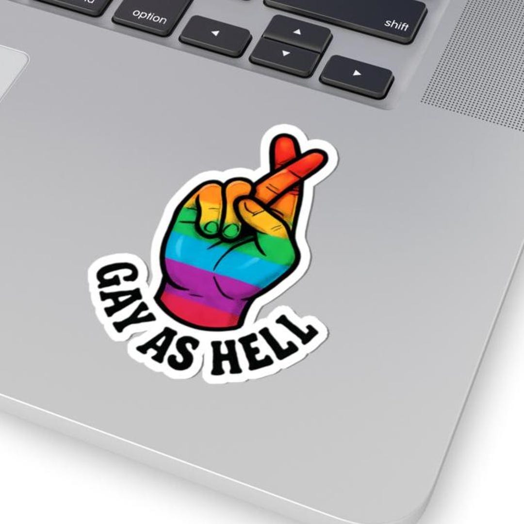 Gay as Hell Rainbow Heart Hand Vinyl Sticker, LGBTQ Pride Ally Gift - Etsy