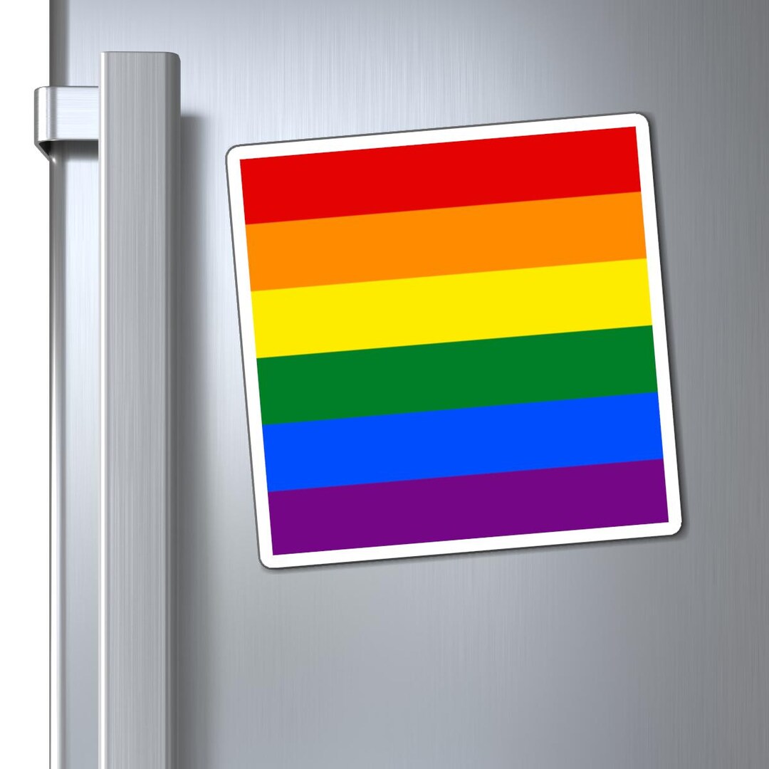 Rainbow Pride Flag Magnets | LGBTQ+ Sticker Magnet - Etsy