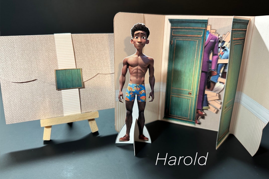 Harold Paper Doll Set With Folio - Etsy
