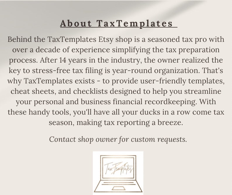 Tax Return Binder for Personal and Business Taxes, Printable Tax Return ...