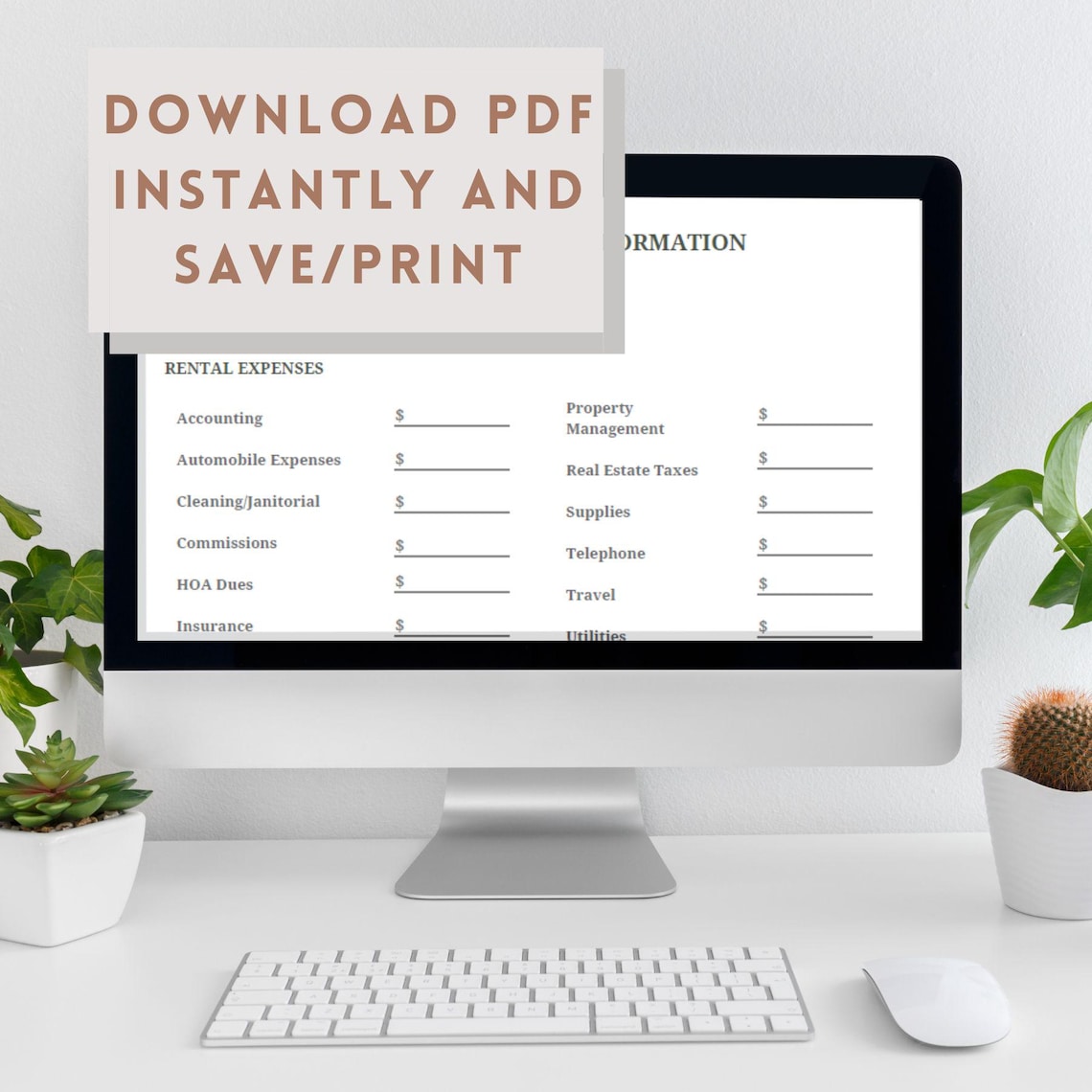 Rental Property Tax Deduction Tracker: Expense Cheat Sheet (PDF) - Etsy