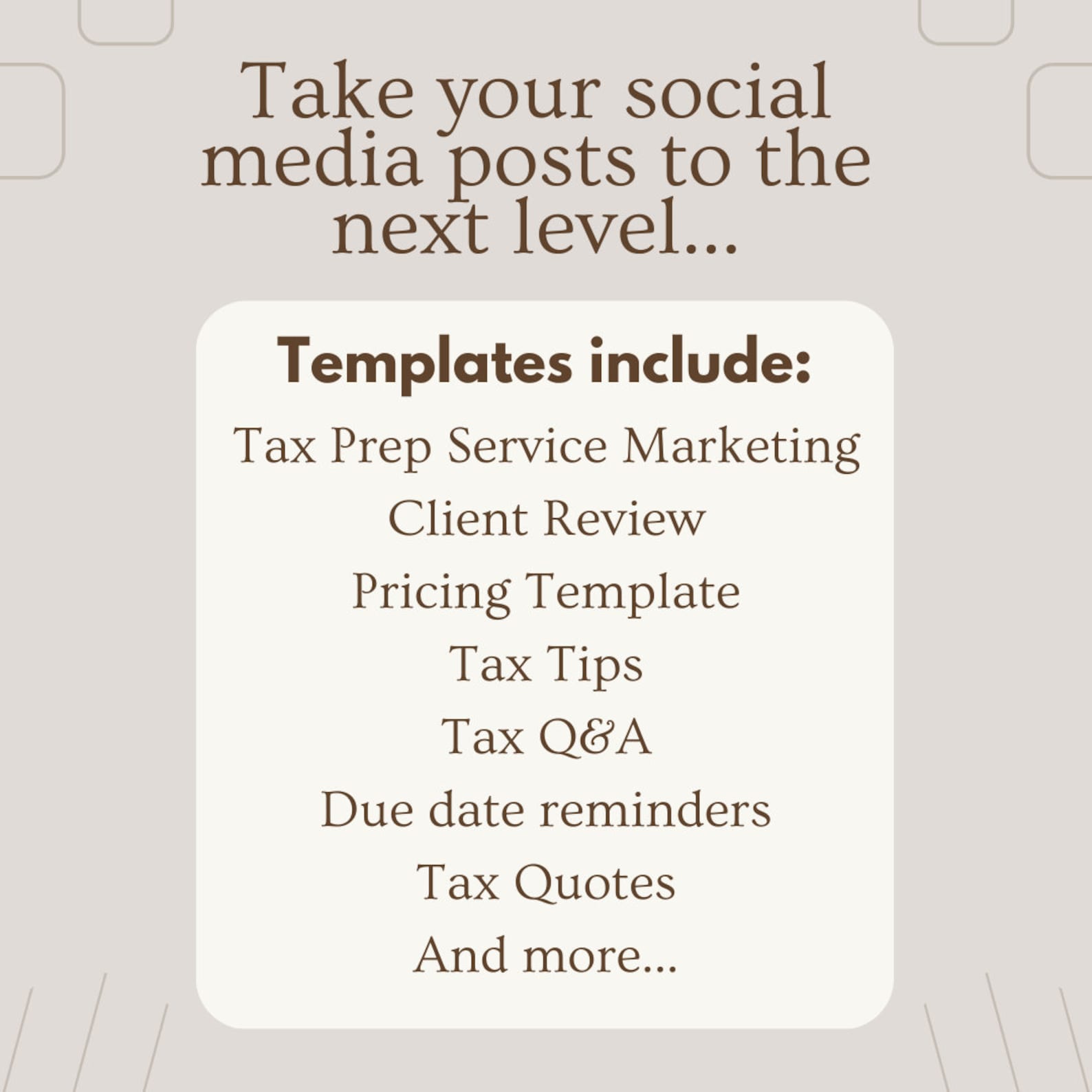 Tax Prep Instagram Posts: Tax Preparer Canva Templates - Etsy
