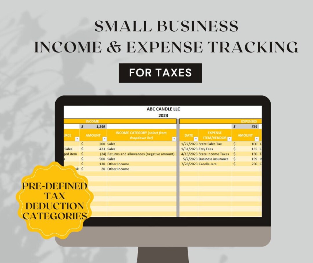 Schedule C Form 1040 Calculator in Excel, Bookkeeping for Small ...