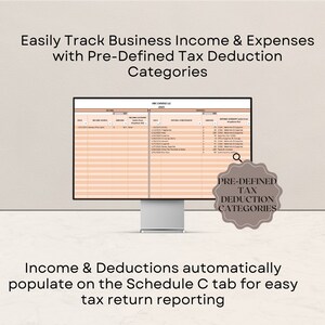 Tax-ready Income & Expense Tracker | Schedule C Excel Template | Small ...