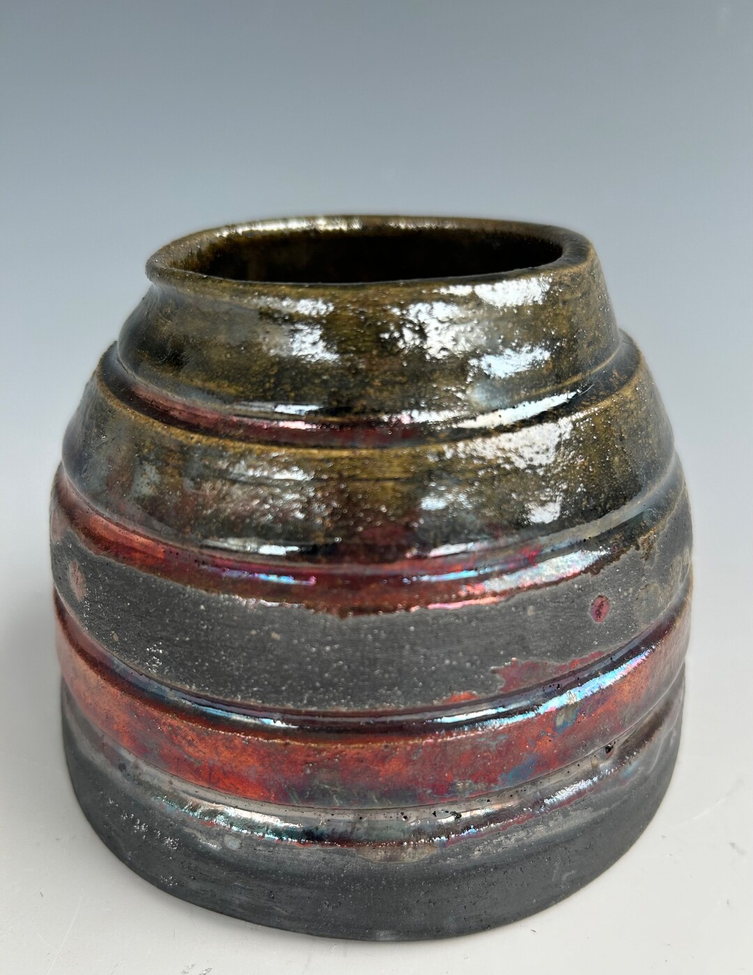 Stoneware Ceramic Art Raku Vase, Handmade, Unique, Signed by the Artist ...