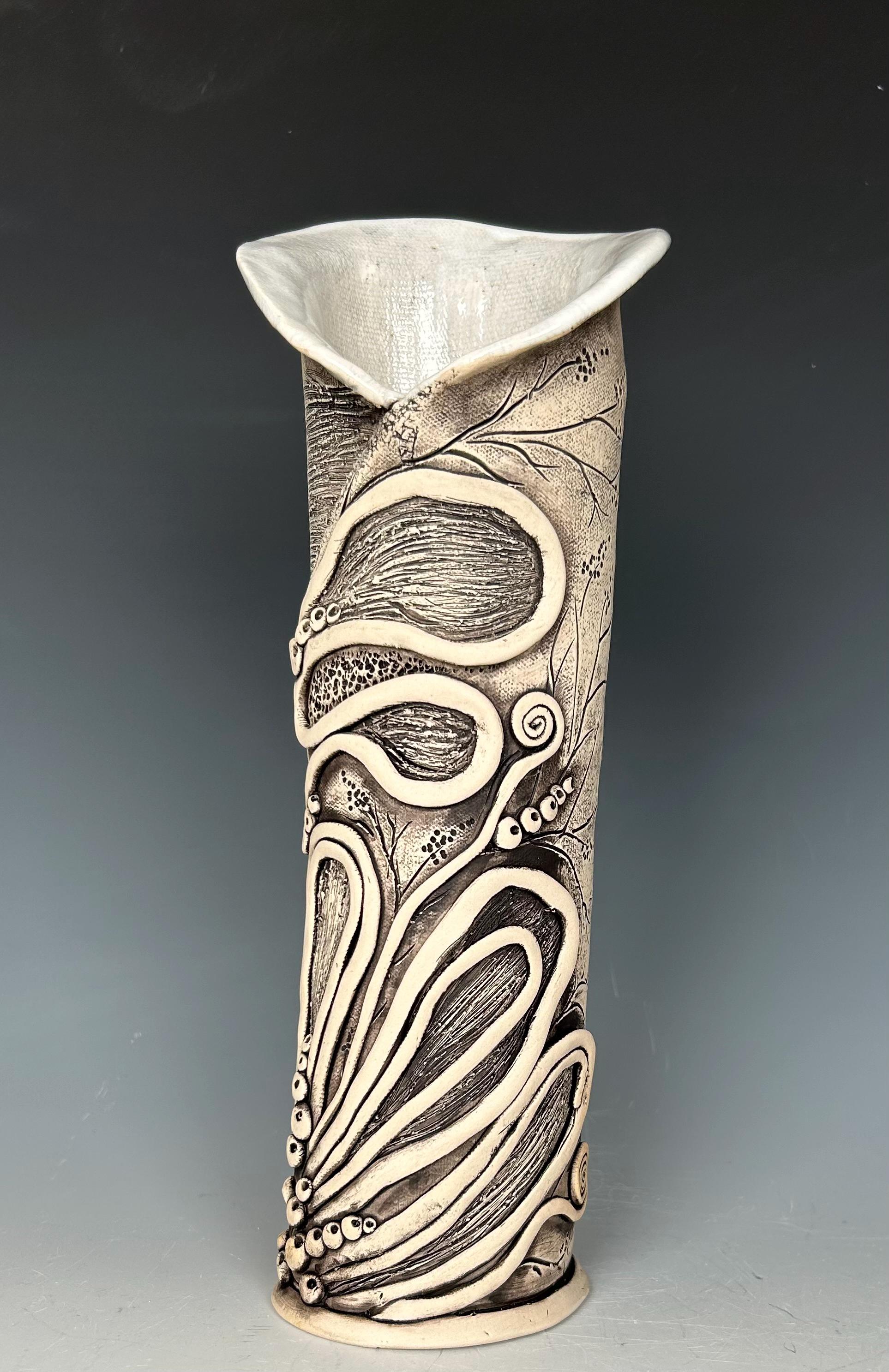 Stoneware Ceramic Art Vessel Vase, Handmade, Rustic Design, Unique and ...