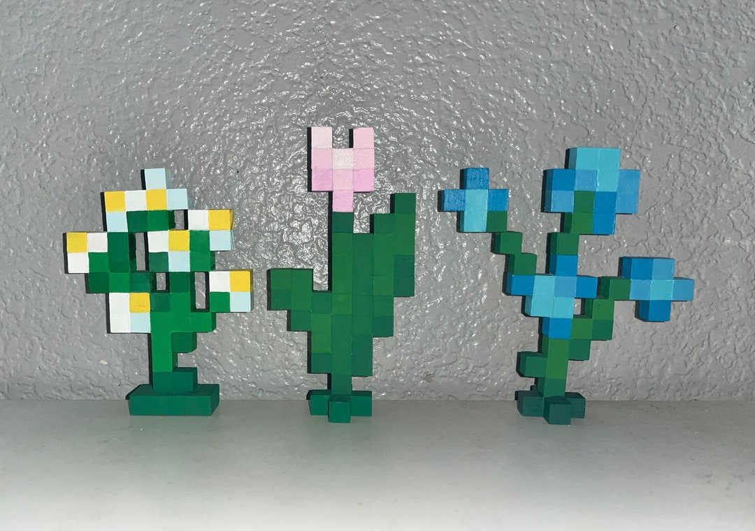 Minecraft Flower Set - Etsy