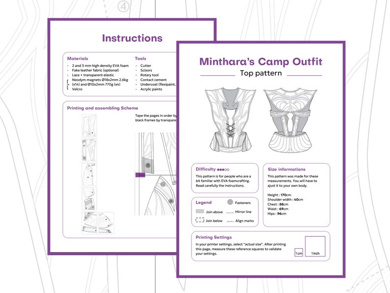 Minthara's Camp Outfit Pattern (top Only) - Etsy