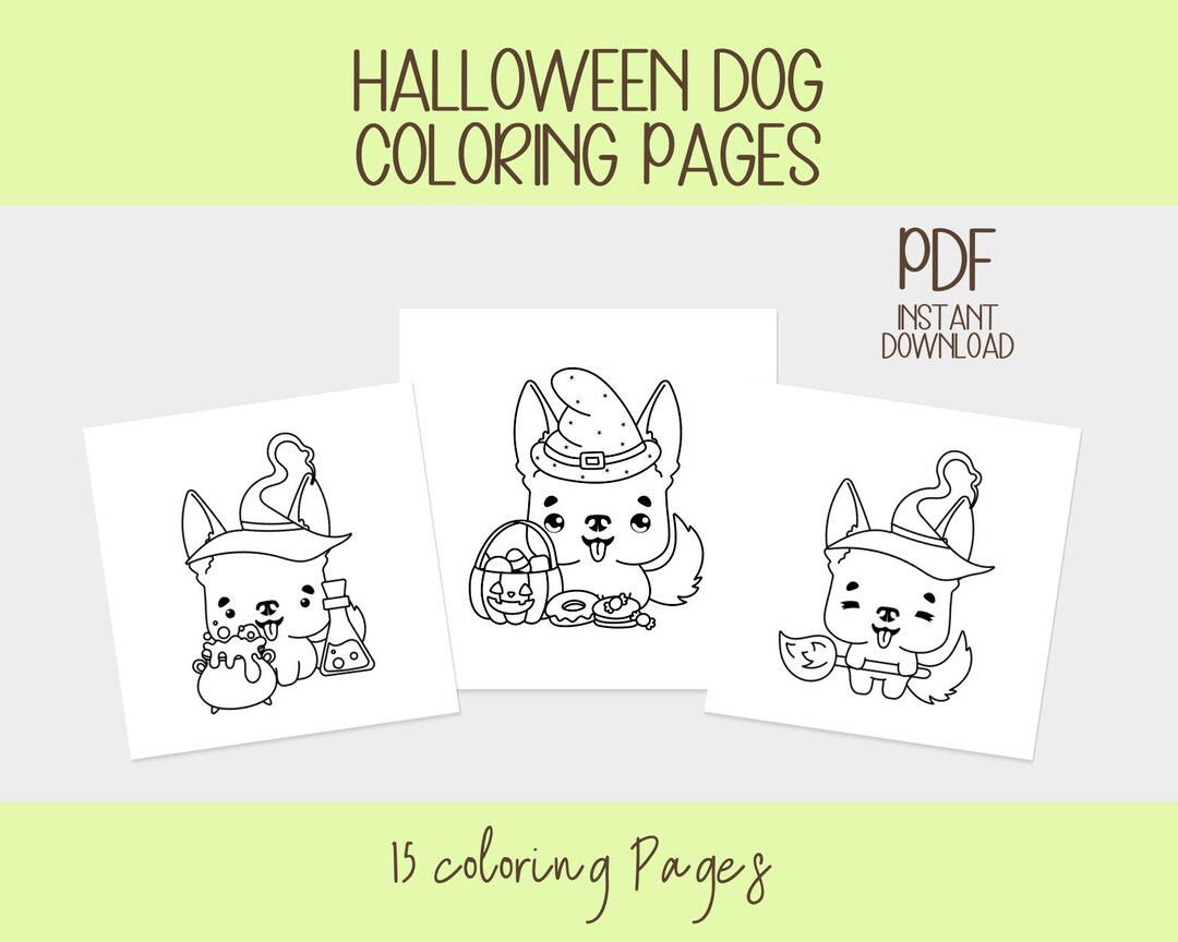 15 Cute Halloween Dog Coloring Pages for Kids Printable Coloring Pages ...