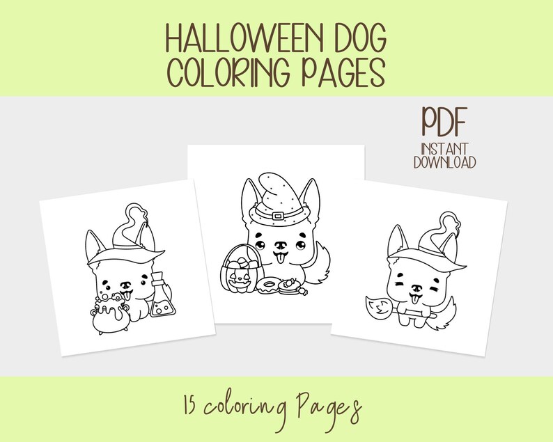 15 Cute Halloween Dog Coloring Pages for Kids Printable Coloring Pages ...