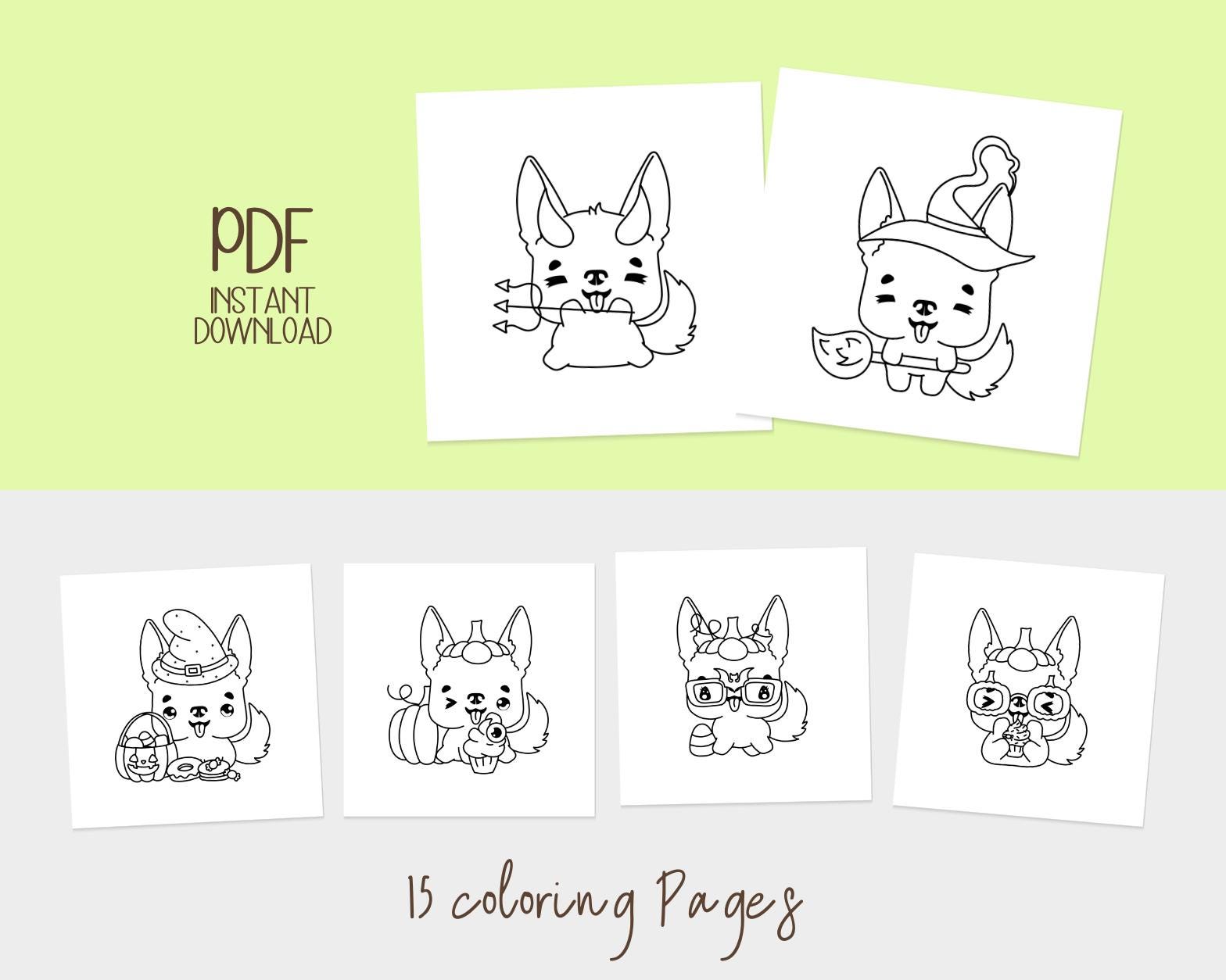 15 Cute Halloween Dog Coloring Pages for Kids Printable Coloring Pages ...