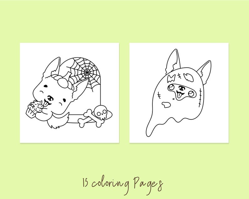 15 Cute Halloween Dog Coloring Pages for Kids Printable Coloring Pages ...