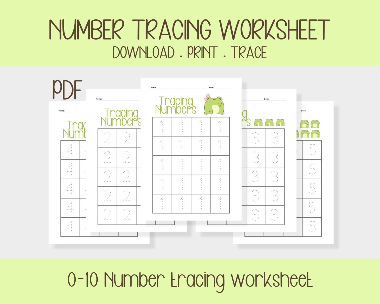Number Tracing Worksheet for Kids Numbers 0-10 Fun & Educational ...