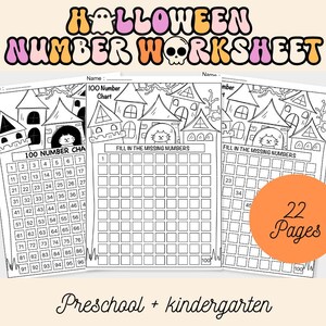 100 Number Chart Worksheet Homeschool and Preschool Printables 22-page ...