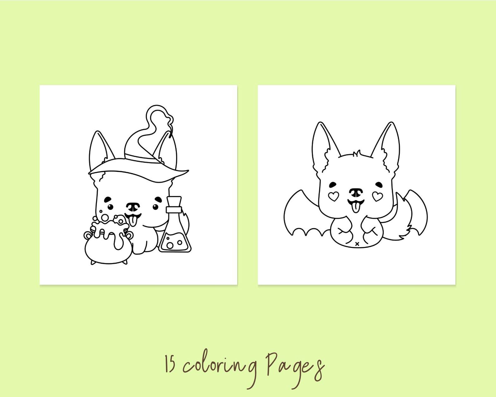 15 Cute Halloween Dog Coloring Pages for Kids Printable Coloring Pages ...